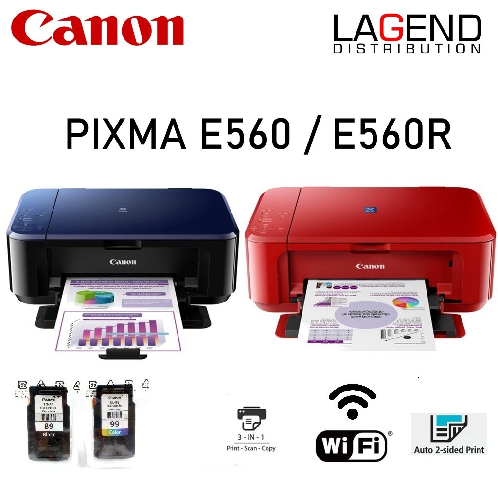 CANON E560 E510 INK EFFICIENT 3 IN 1 INKJET MULTIFUNCTION COLOUR ...