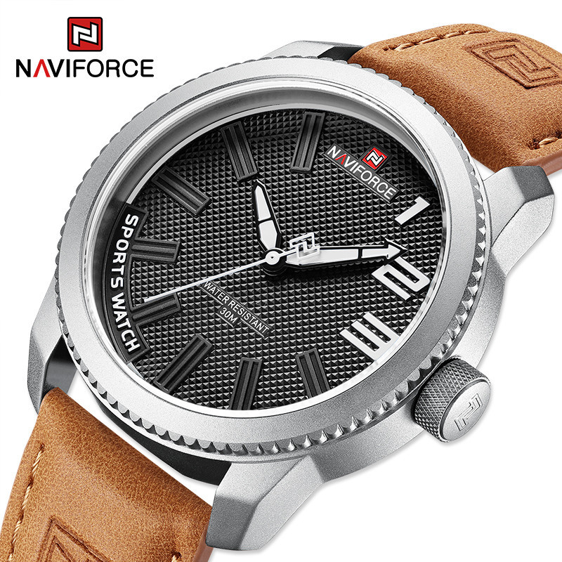 NAVIFORCE Fashion Brand New Style Men Quartz Watch Waterproof ...