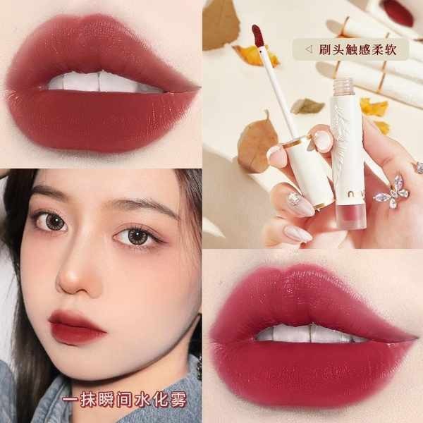 meknuraini lipmatte Gloss bibir gincu tidak pudar, tidak melekat cawan ...