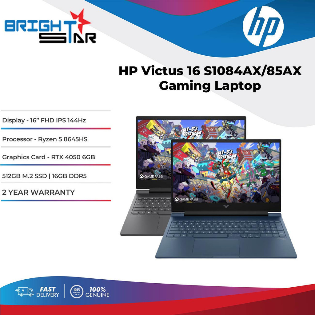 HP VICTUS 16 SA1084AX/85AX Gaming Laptop (16" FHD IPS/144Hz/R5-8645HS ...
