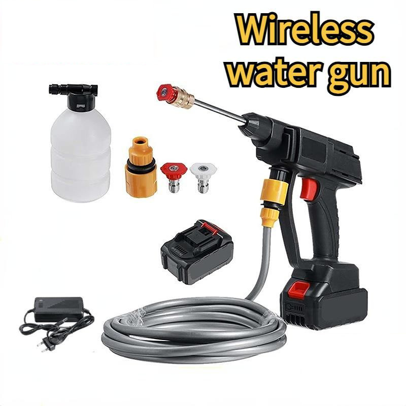 Portable Outdoor Wash Car High Pressure Water Jet Spray Gun Cordless ...