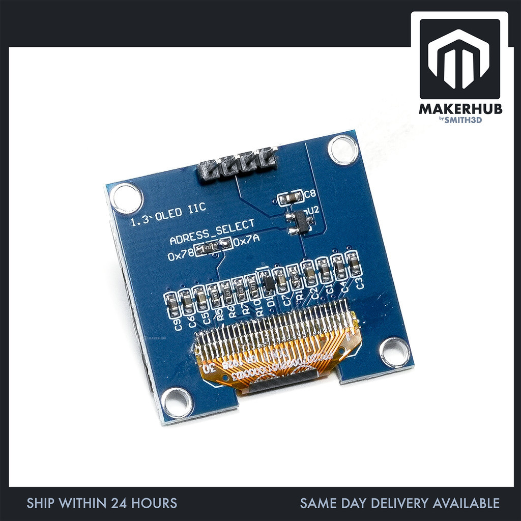 1.3' OLED Display Module 1.3 inch White/ Blue OLED Display IIC I2C ...