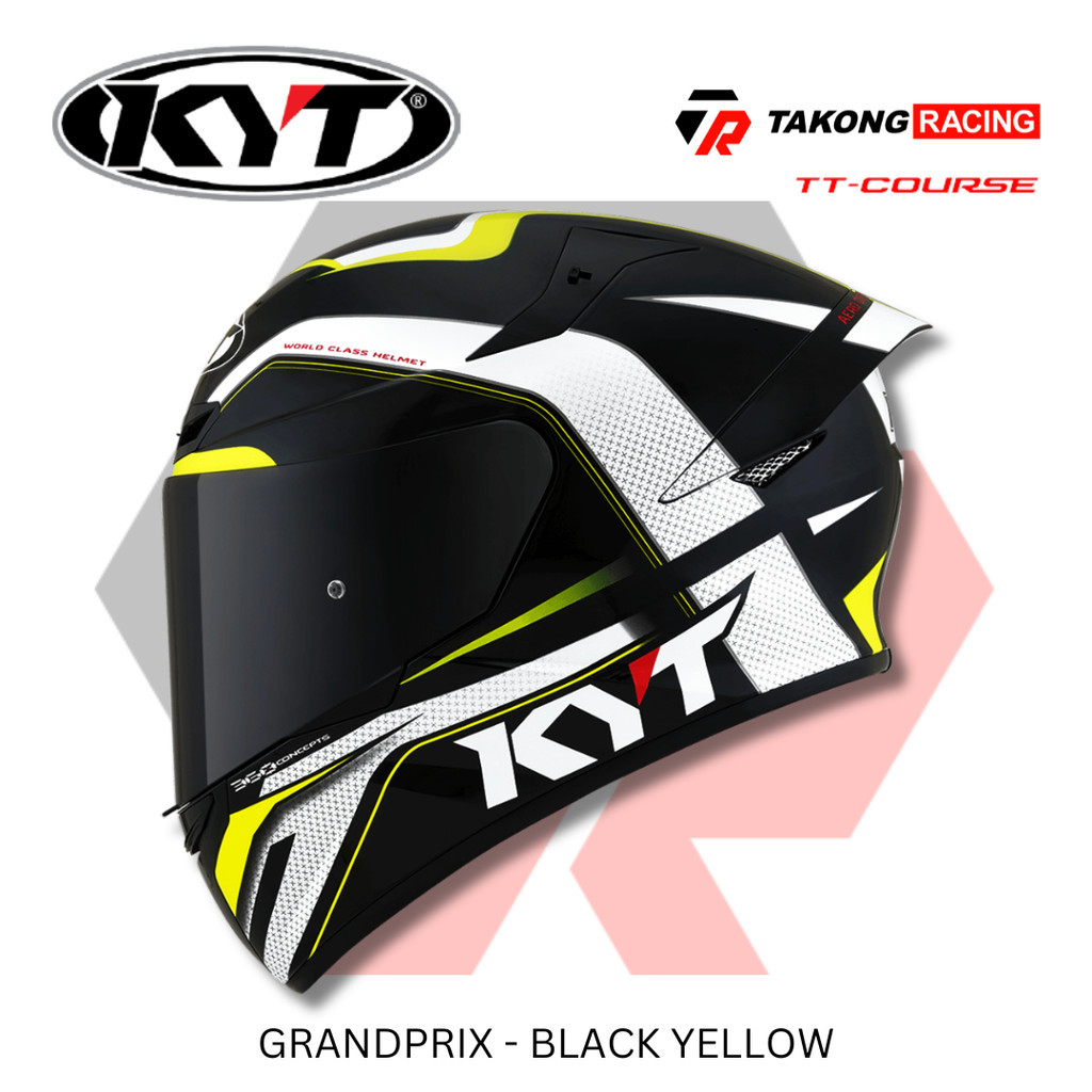 KYT Helmets TT Course Grand Prix Yellow | Shopee Malaysia