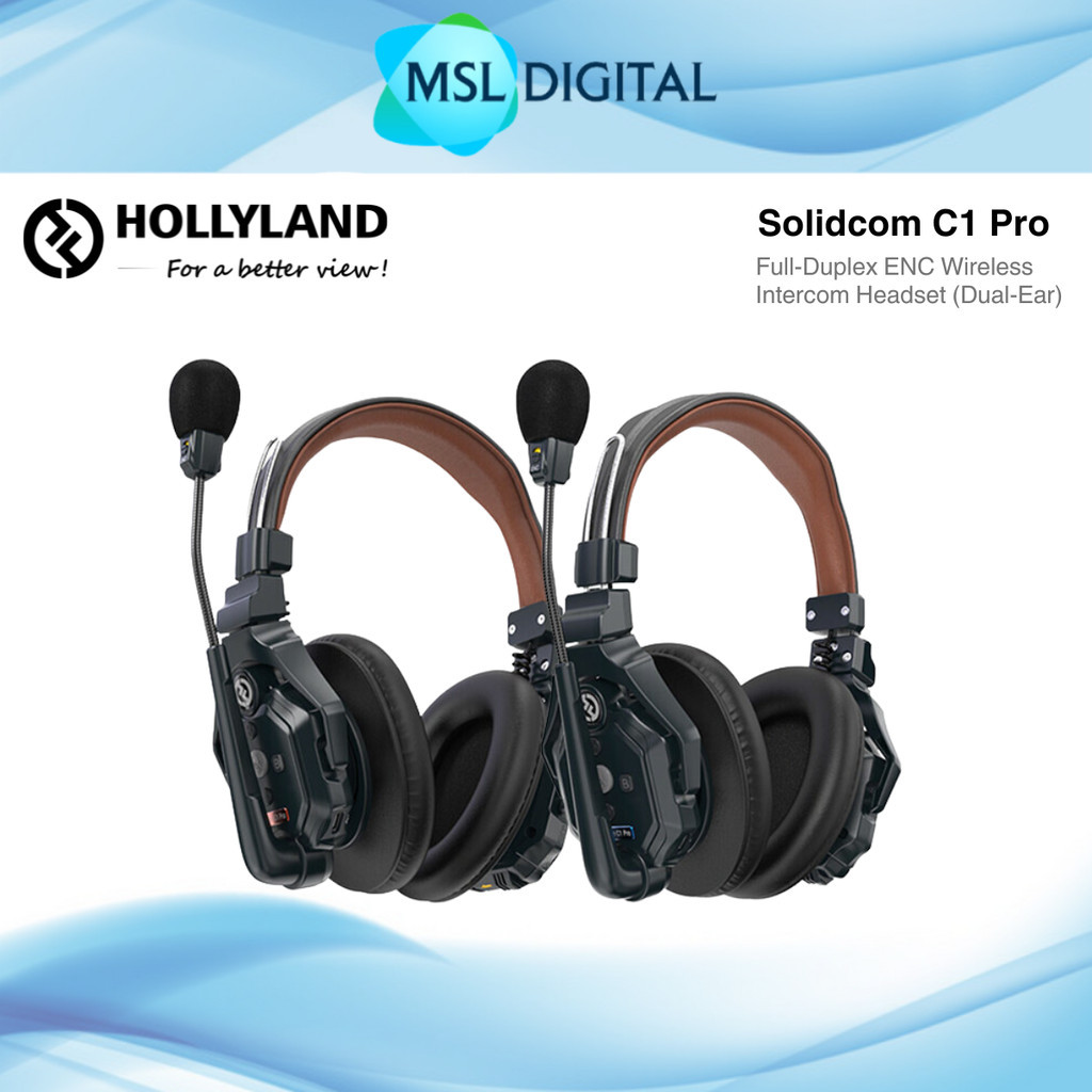 Hollyland Solidcom C1 Pro Full-Duplex ENC Wireless Intercom Headset ...