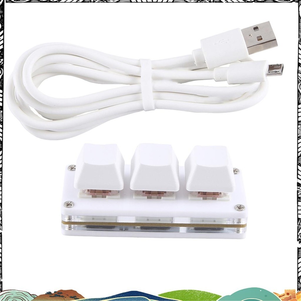 Multimedia OSU Gaming Keypad 3 Key Custom Programming Macro Keyboard Copy Paste HID Mechanical ...