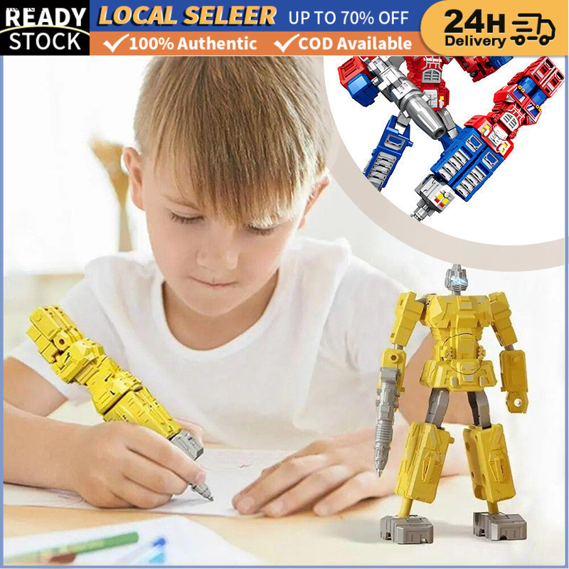 Children's Transforming Robot Pen 2 in 1 Transformers Optimus Prime ...