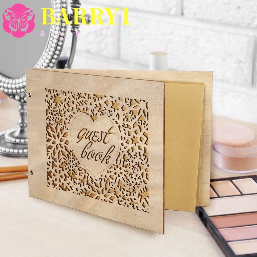 BARRY1 Wedding Guest Book, Personalized 40 Blank Pages Wedding Sign-In ...