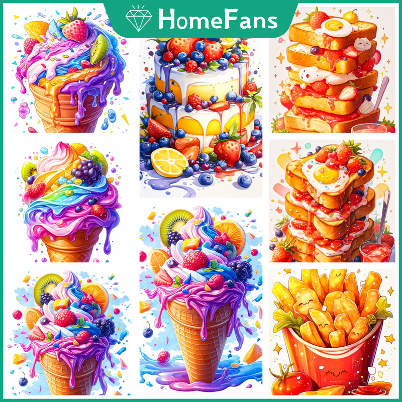 【HF】Dessert Cake 5D DIY Diamond Painting Kit Cosmic Cross Diamond ...