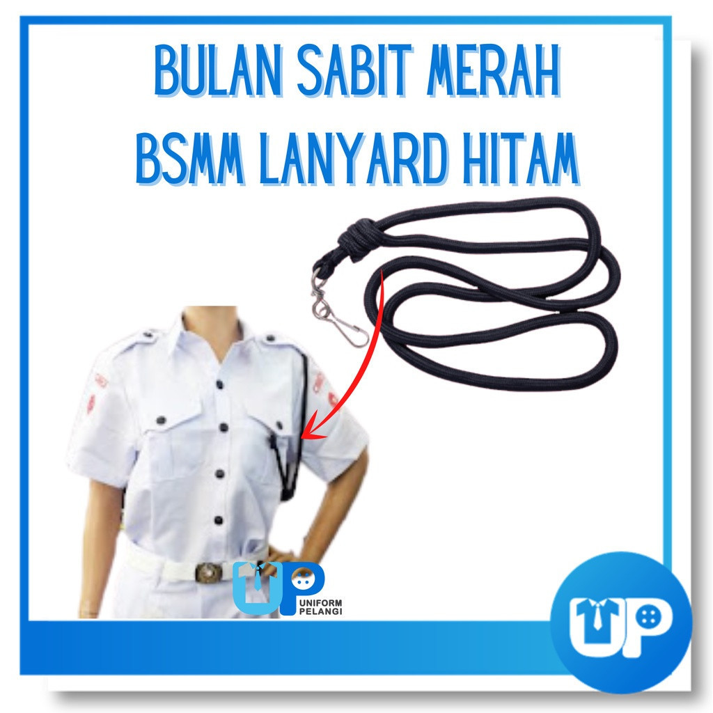 Lanyard Hitam BSMM Bulan Sabit Merah Sekolah Kokurikulum Accessories ...