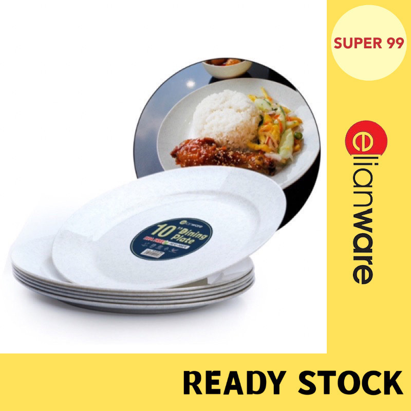 ELIANWARE (6 PCS) 9” / 10” inch Dining Plate Rice Pinggan Plate E-809 ...