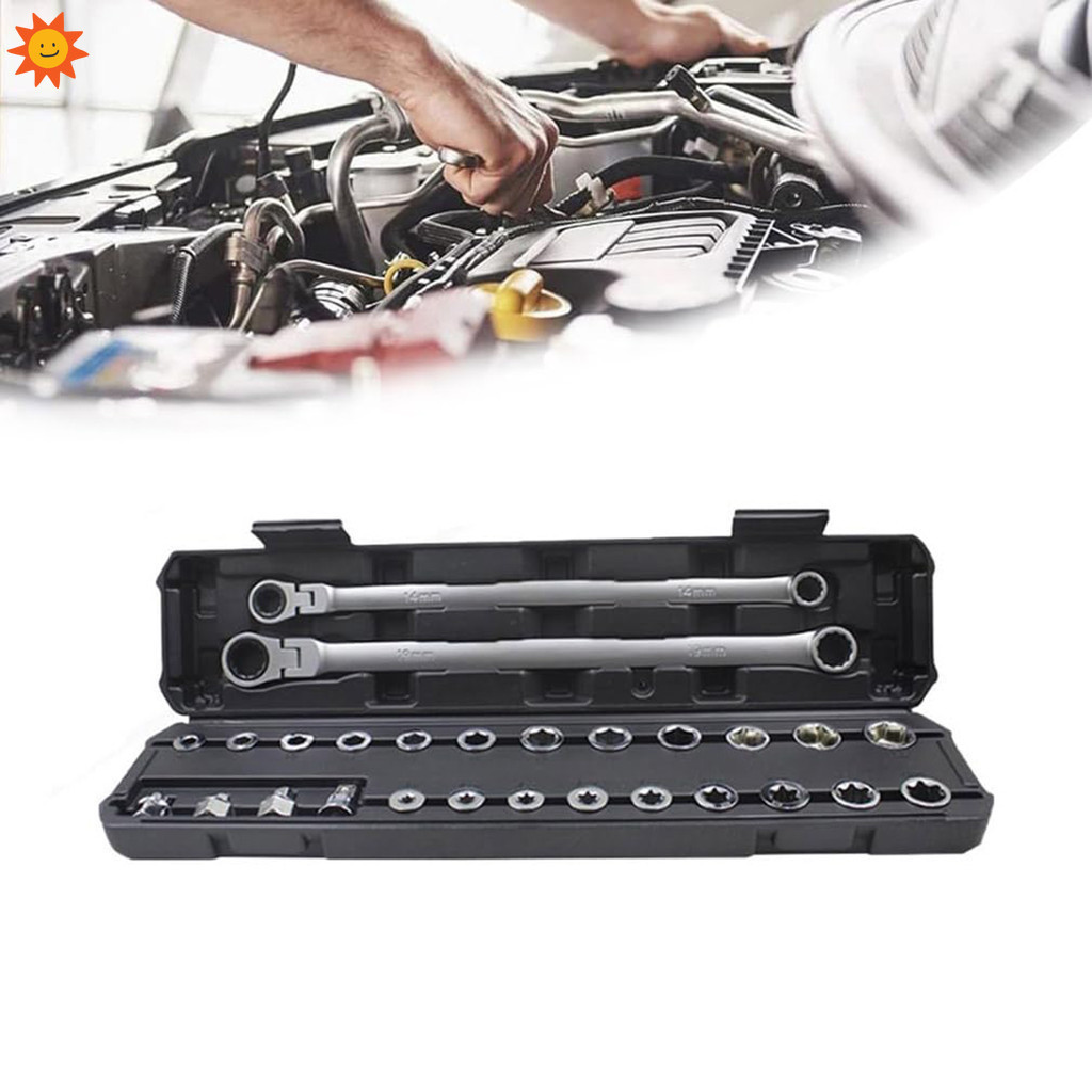 Adjustable Ratchet Wrench Kit, Flexhead Adjustable Wrench, 180 ...