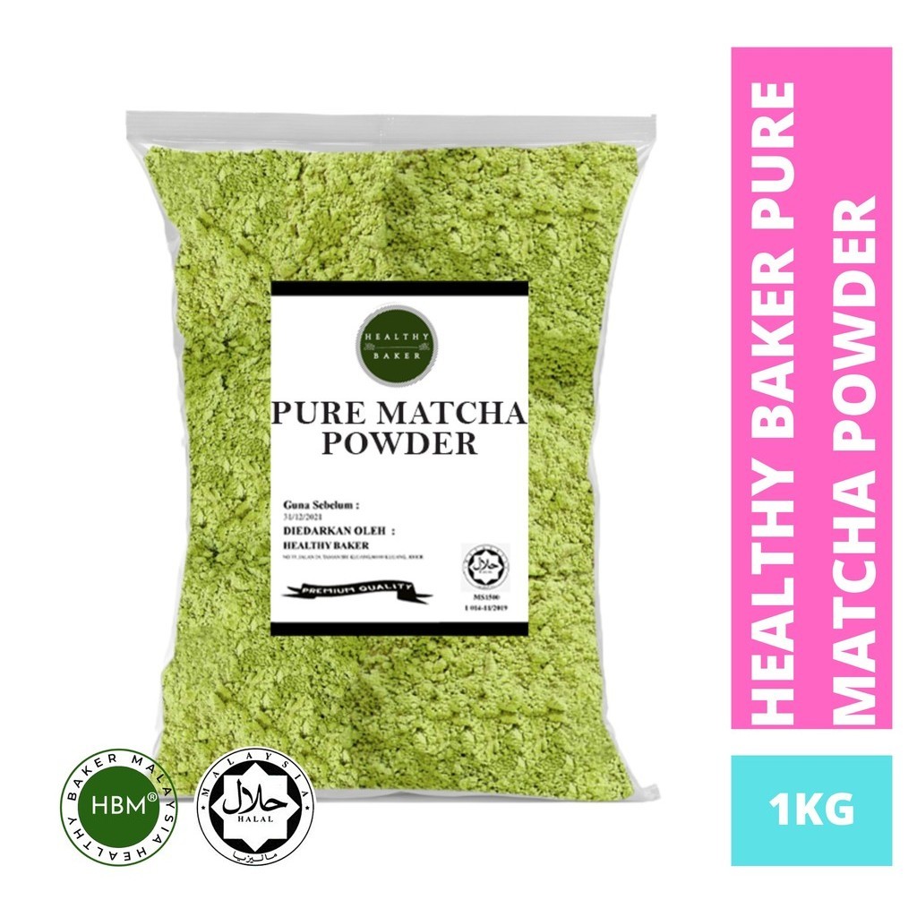 Pure Matcha Powder 1kg / Serbuk Matcha / For Baking & Drink / Halal ...