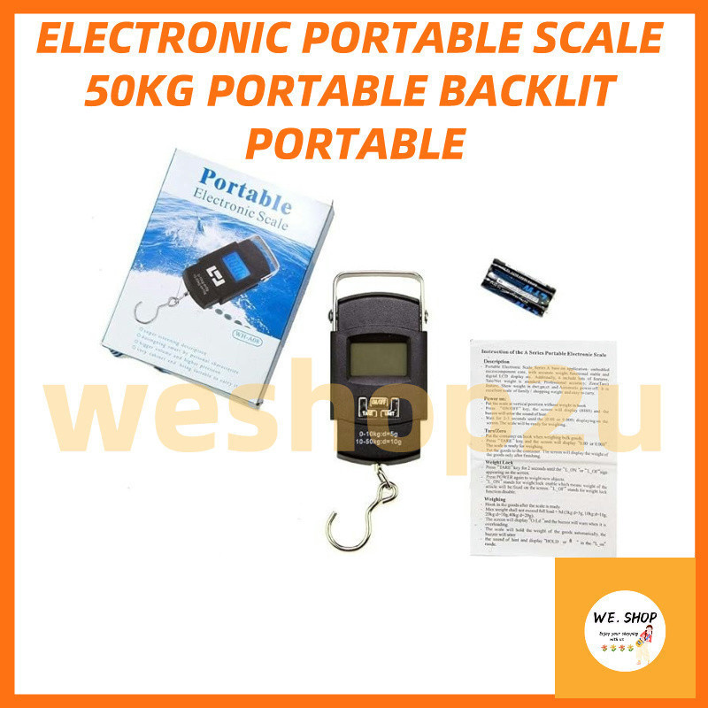 READY STOCK!!! electronic portable scale 50kg portable backlit portable ...
