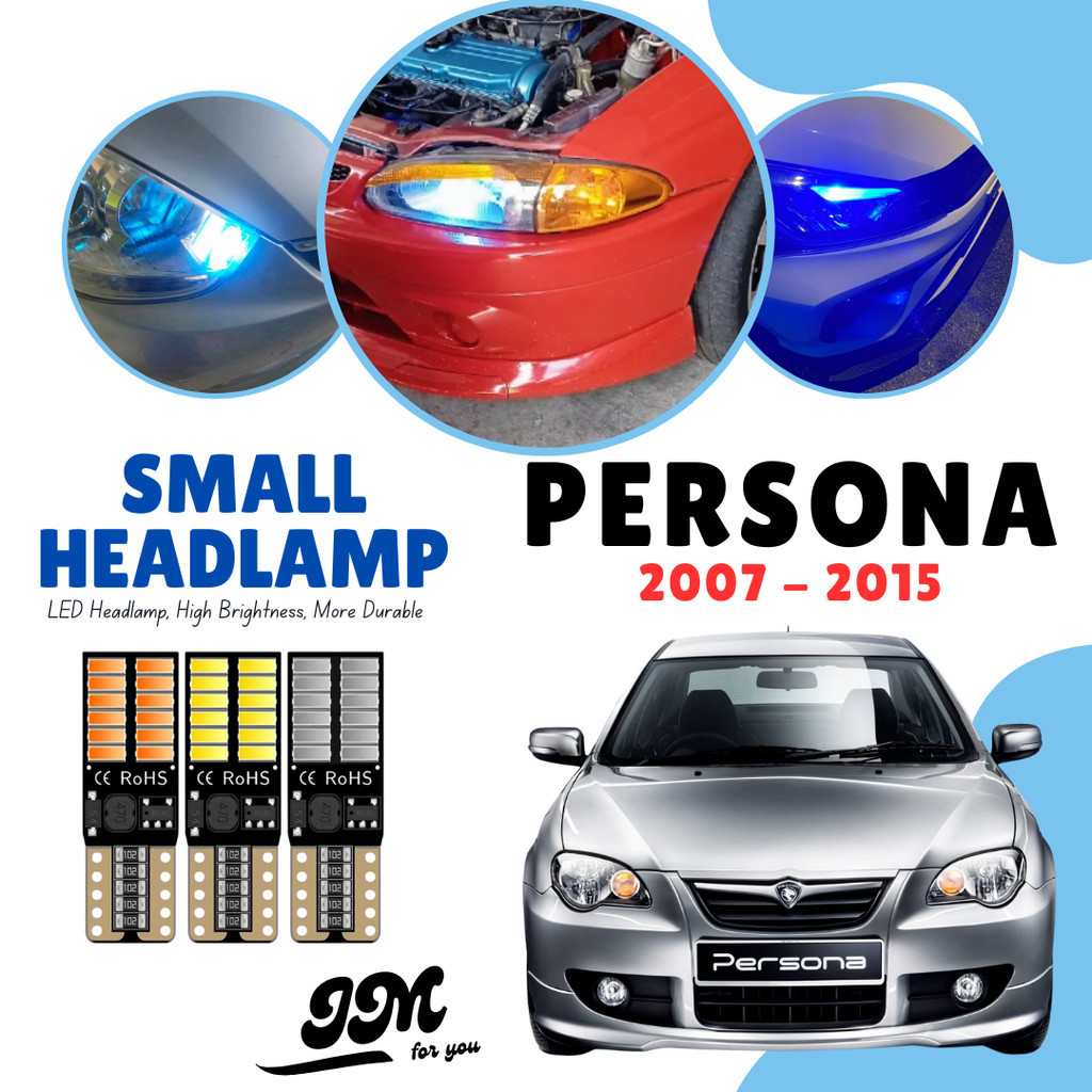 PROTON PERSONA ELEGANCE SMALL HEAD LAMP LED BULB HeadLight Lampu Hujan ...