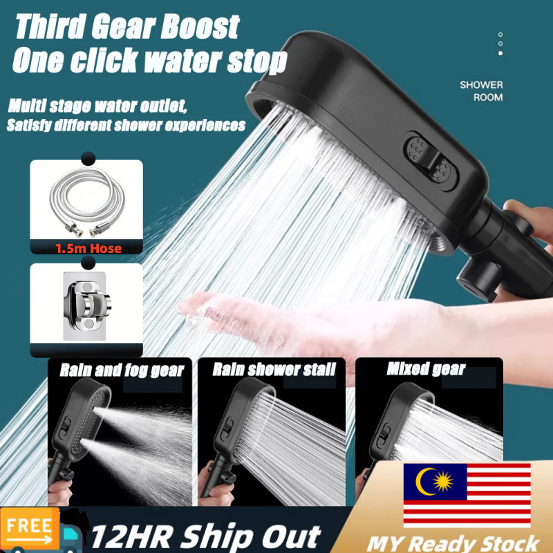 (Local Shipment) 3 Modes High Pressure Shower with Filter Water Saving ...