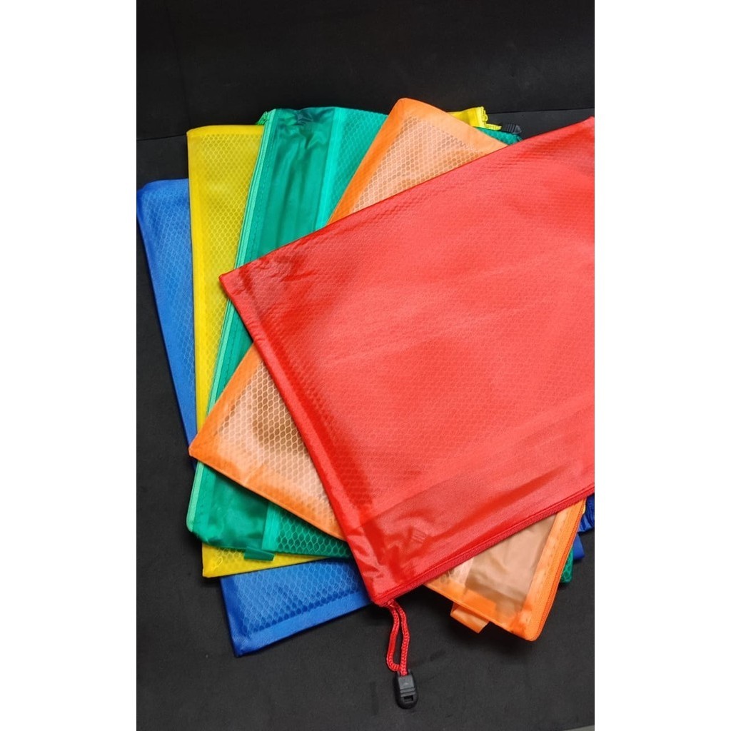 A4 Zip Bag File Folder Double Layer / Document Zipper Bag / Zip Bag ...