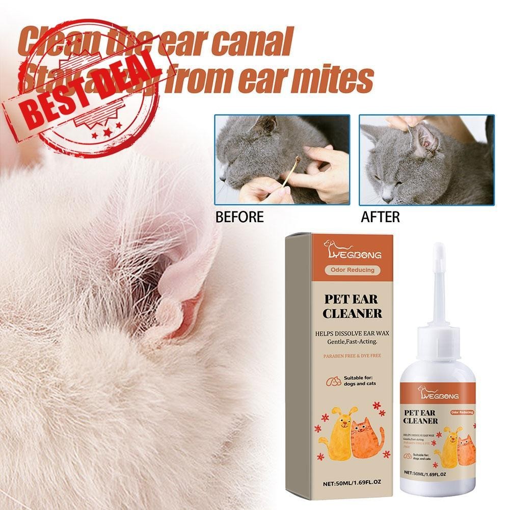 Pet Ear Cleaner 50ml For Cat And Dog Ear Canal Cleaning Eye Care ...