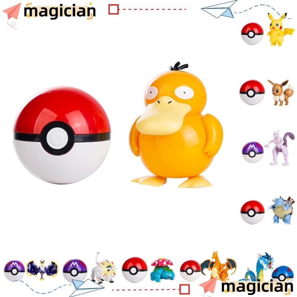 MAGIC Poke Ball Figures, Pikachu Charizard Mewtwo Blastoise Anime ...