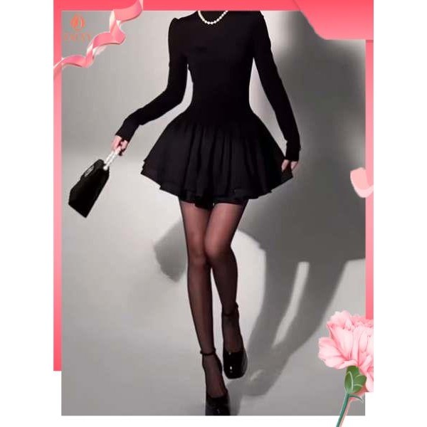 night dress dress Barbie awal musim bunga puteri berpakaian hitam ...
