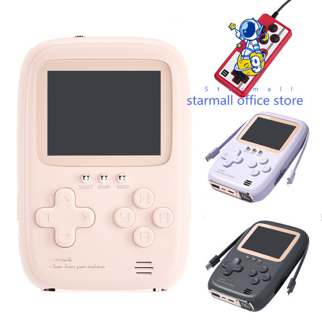 MY Ready stock 2 In 1 Retro Handheld Game Console Power Bank With 500 ...