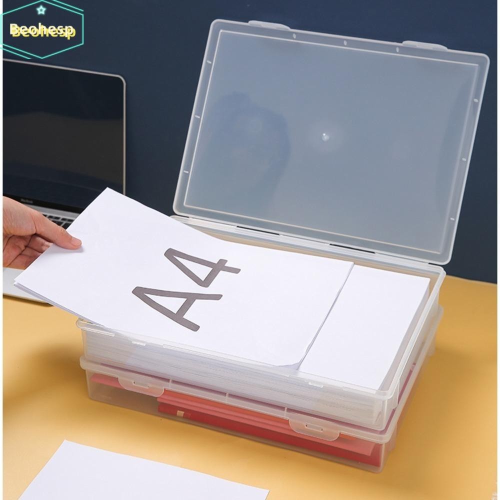 BEOHESP Certificate File Container, Plastic Document Organizer, Square ...