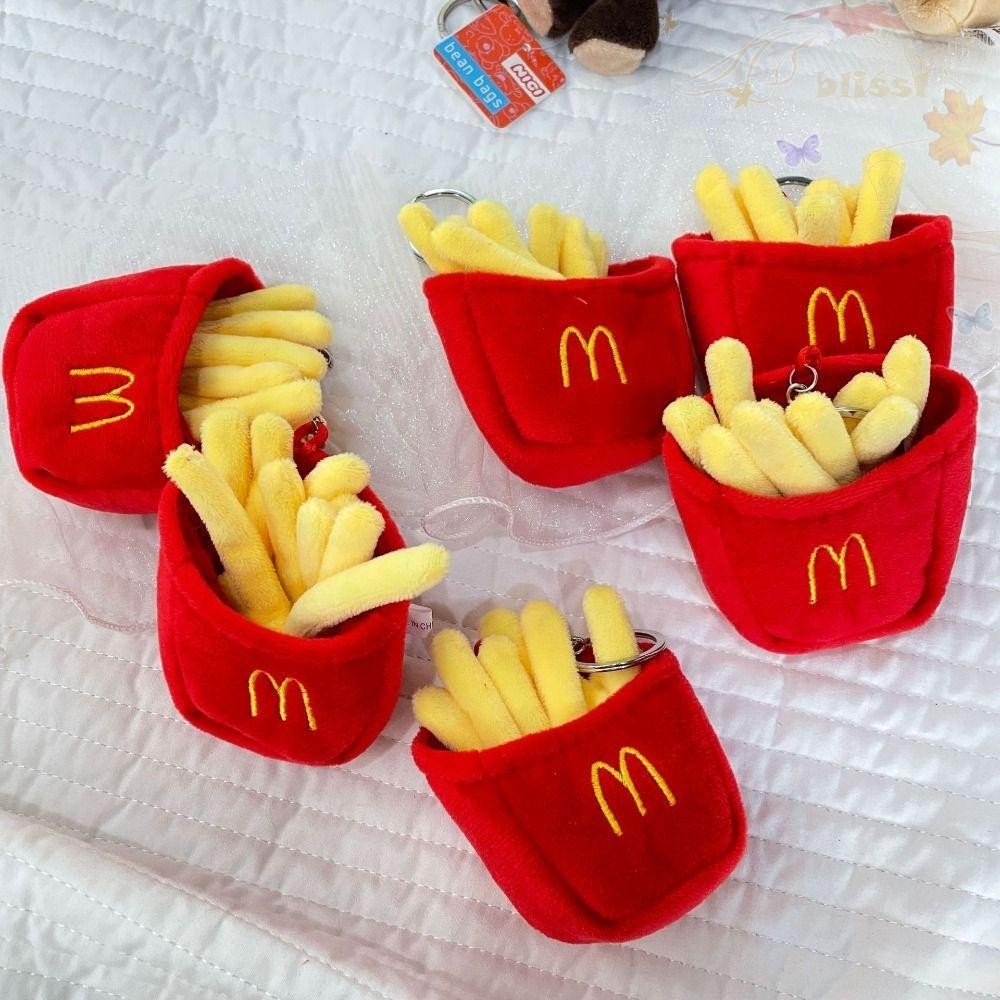BLISS French Fries Plush Pendant, Cartoon Plush French Fries Plush ...