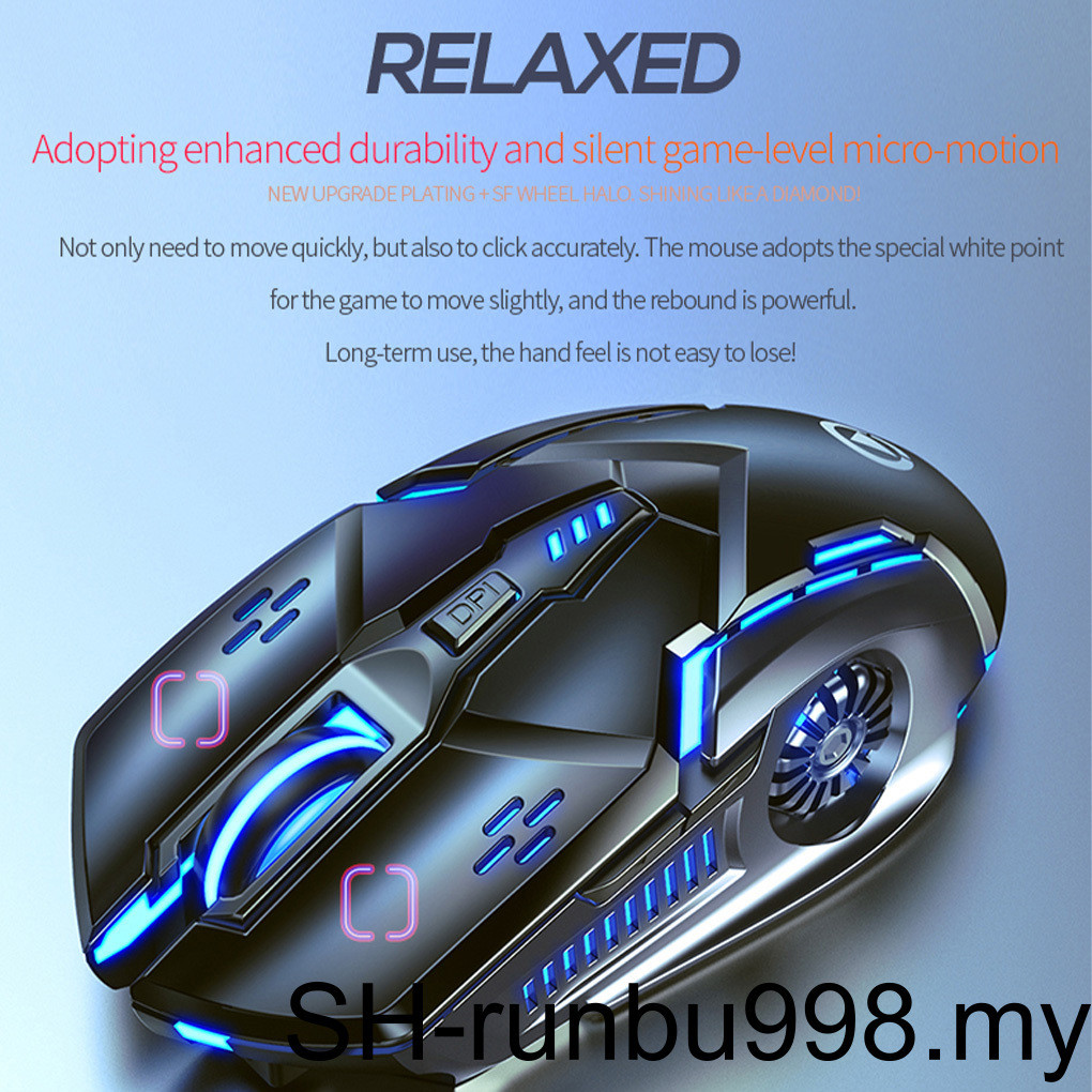 1/2/3 Wireless Gaming Mouse 4 Gears Frosted Rechargeable 2.4GHz UPE ...