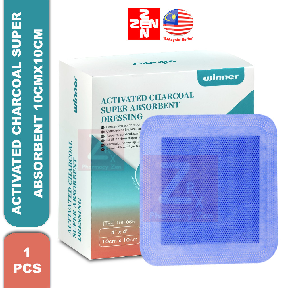 [1 PC] Winner Activated Charcoal Super Absorbent 10cmx10cm (1PC)(106065 ...