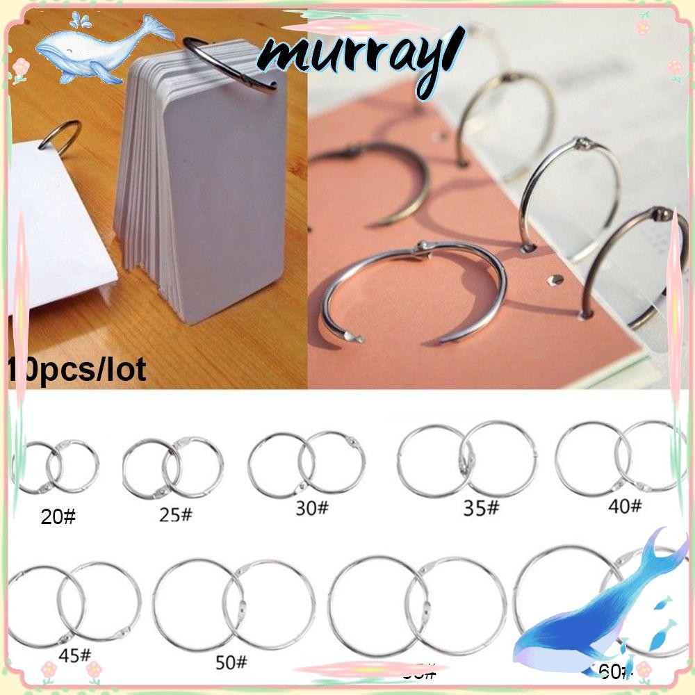 MURRAY1 10pcs/lot Hinged Rings Calendar Album Metal Scrapbook Clips ...