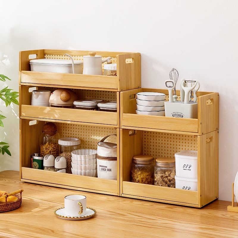 Desktop Dining Side Cabinet Kitchen Locker Countertop Cupboard Shelf ...