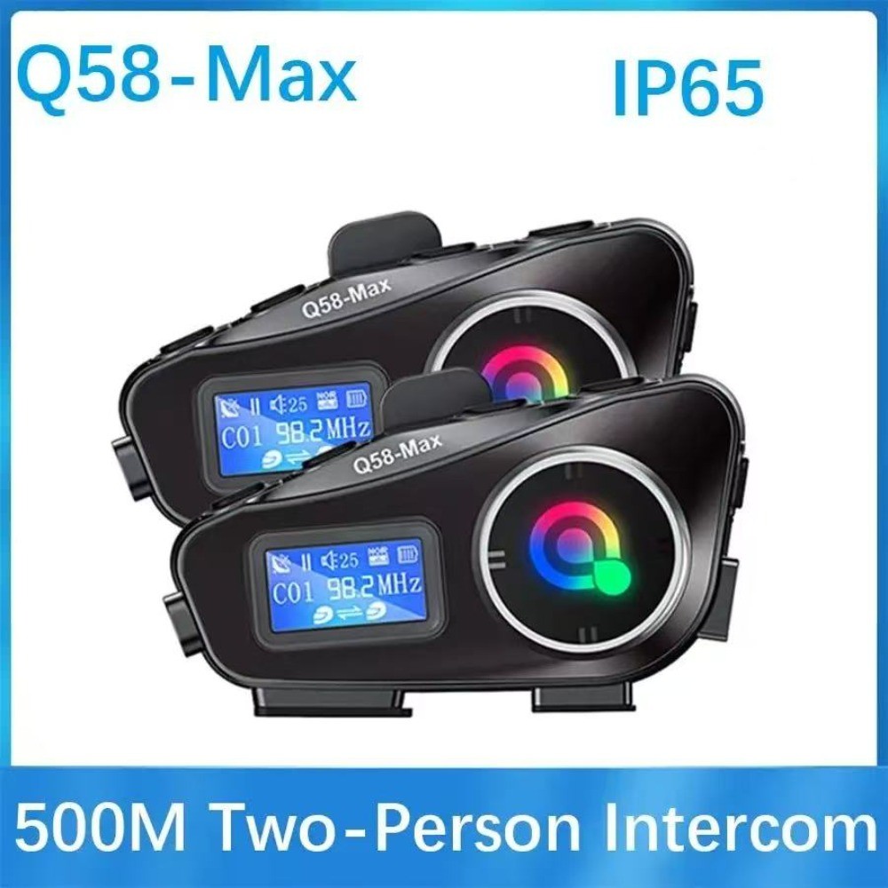 Q58 Max Motorcycle Helmet Bluetooth Intercom Supports Multi-Scene Mixed Music Sharing Intercom ...