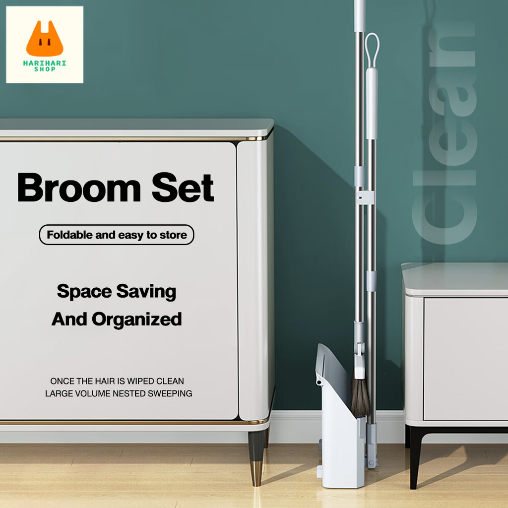 Rotatable Foldable Sweeper Broom Living room floor cleaning Anti-tangle ...