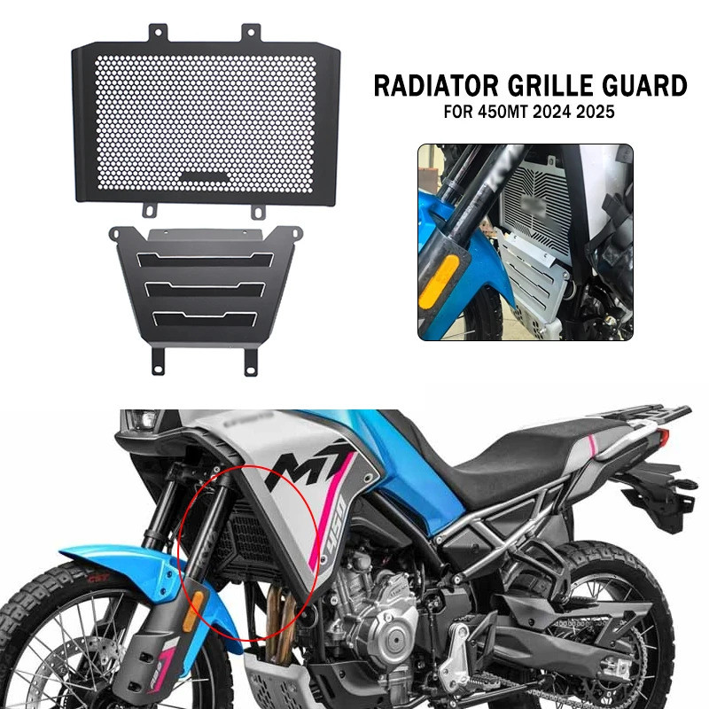 Motorcycle 450MT Water Tank Mesh Radiator Cover Grille Guard Protection ...