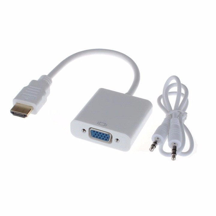 Hdmi to VGA - HDMI to VGA conversion cable 20cm long supports WHITE audio | Shopee Malaysia