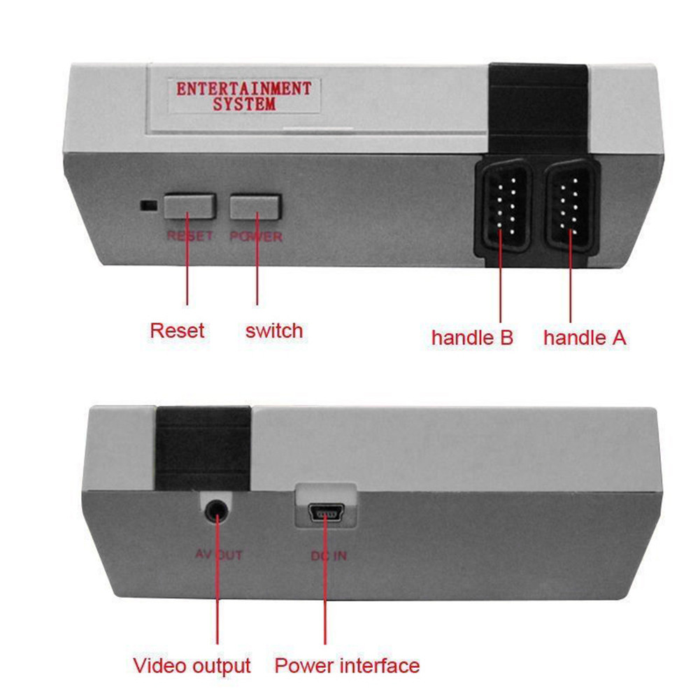 Retro Handheld 4 Keys Games Console Built-in 620 Classic Games for NES ...