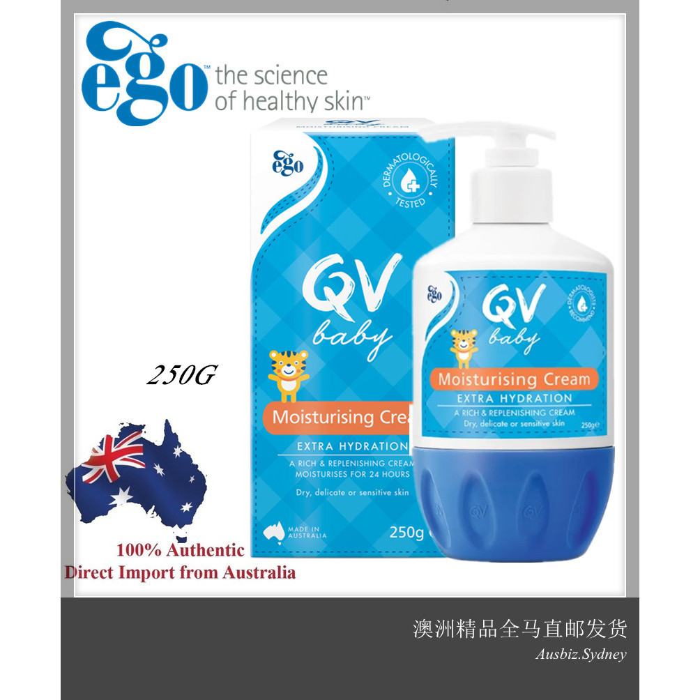 [Ready Stock EXP: 07/2029] Ego QV Baby Moisturizing Cream 250g Exclusive Pump ( Made in ...