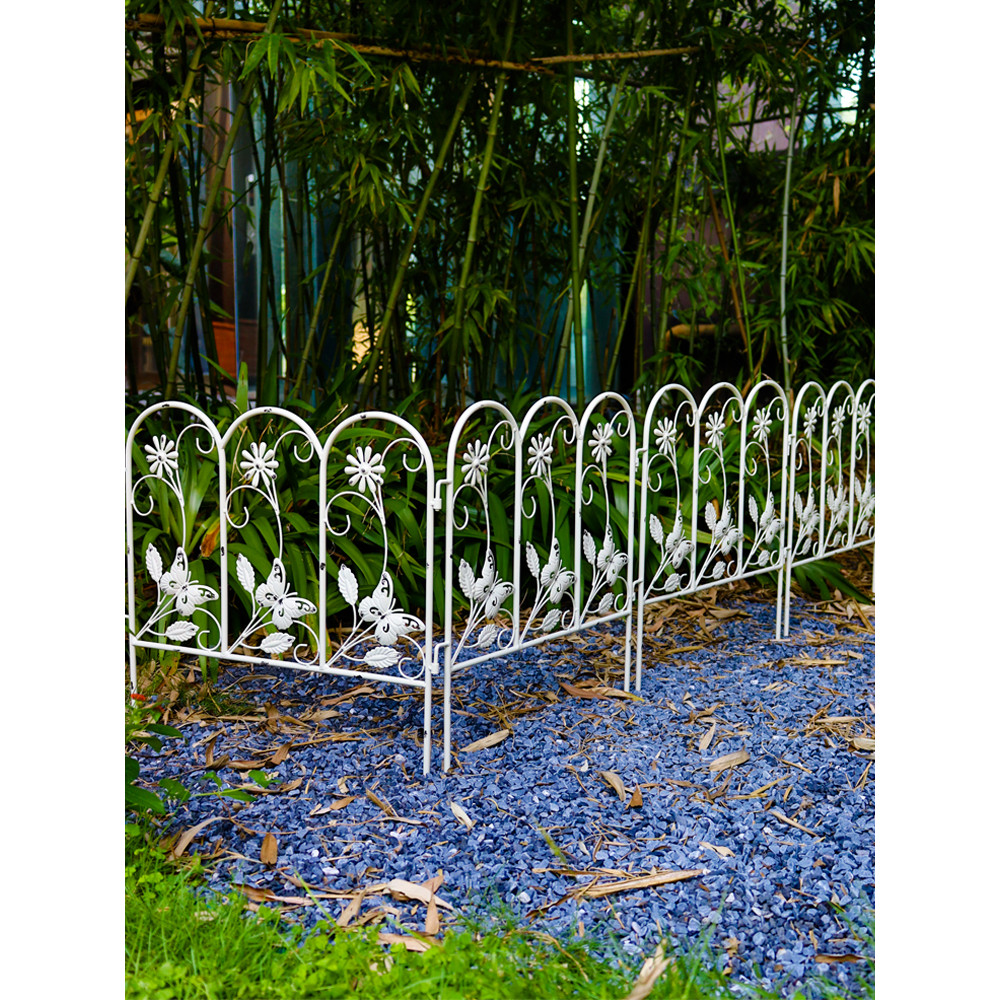 Besi Tempa Pagar Kecil Katil Bunga Trellis Pengawal Balkoni Luar Taman ...