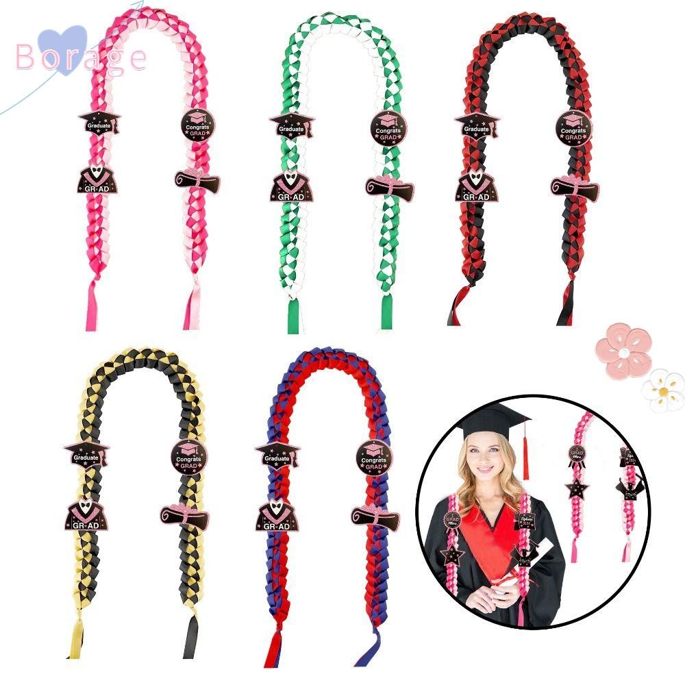 BORRAONE Graduation Garland, Double-sided Colorful Graduation Wreath ...