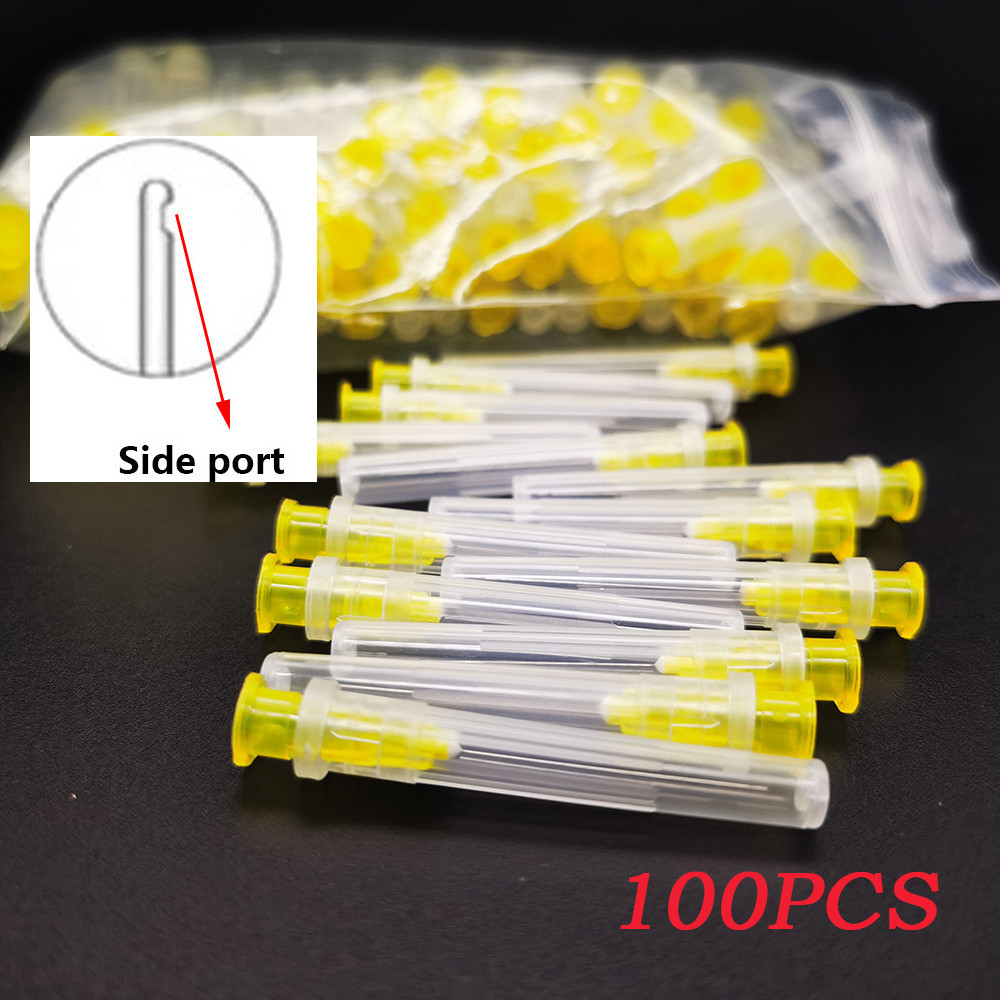 100pcs Dental Endo Irrigation Needle Tips - Root Canal Lateral Rinsing ...