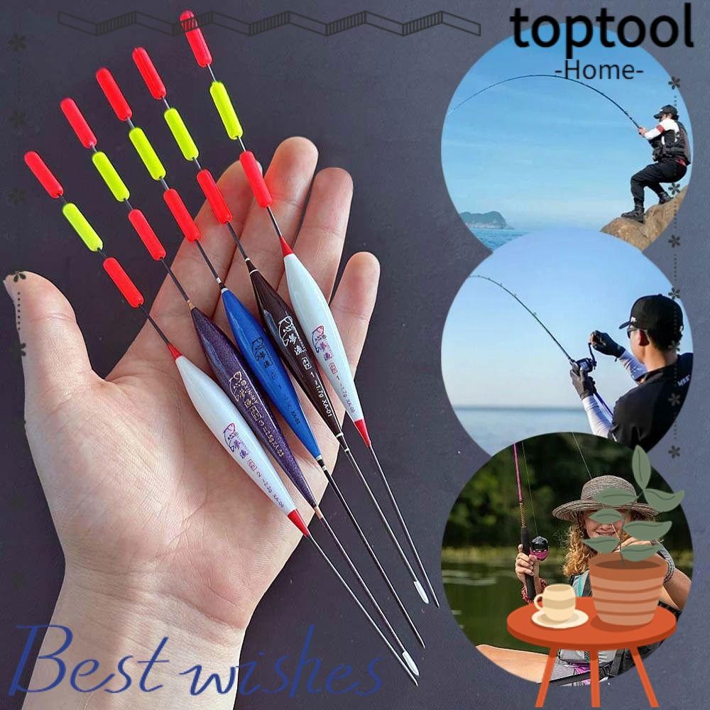 TOPTOOL Fishing Float, Indicator Highly Sensitive Light Float, Three-mesh Eye-catching Thick ...