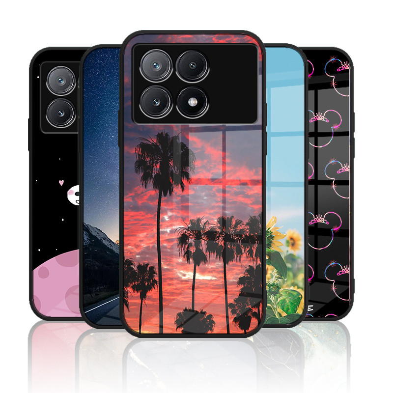 Glass Casing for Xiaomi Poco F6 Pro 5G Shockproof Case Tempered Glass ...