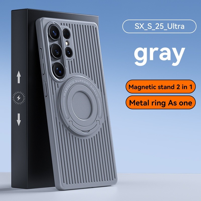Luxury Matte Heat Dissipation Magnetic Hidden Bracket Case For Samsung ...