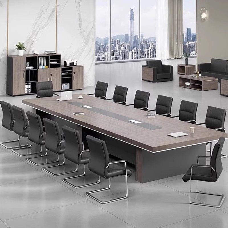 Conference table long desk/minimalist modern office desk and chair ...