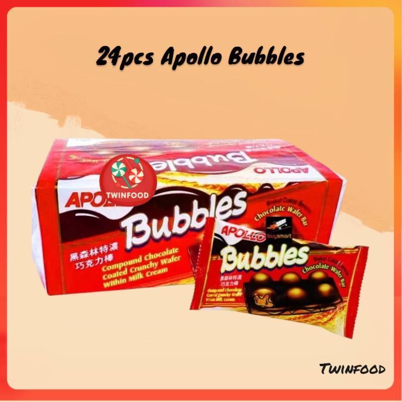 24PCS 1088 Apollo Bubbles Wafer Coklat – Snek Rangup & Berkrim (24pcs x ...