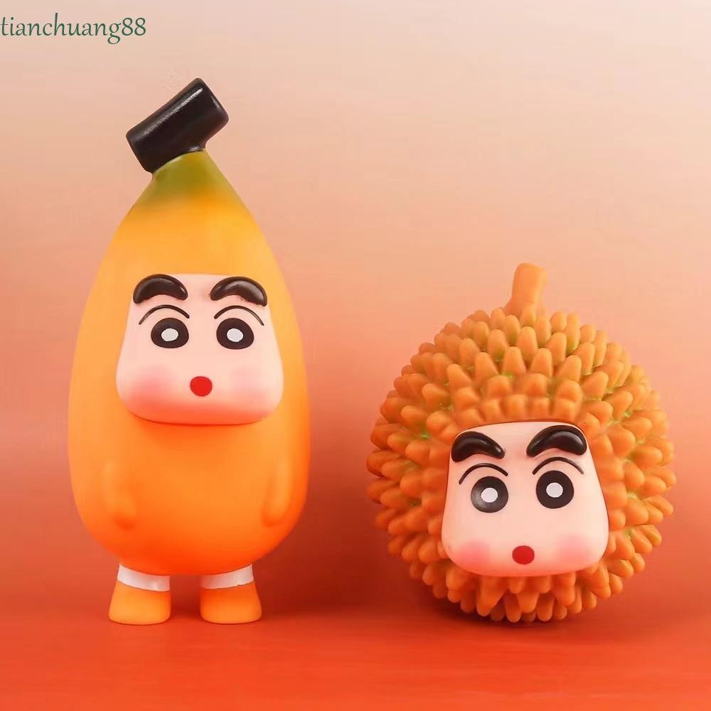 TIANCHUANG Fruit Crayon Shin-chan Piggy Bank, Durian Banana Crayon Shin ...