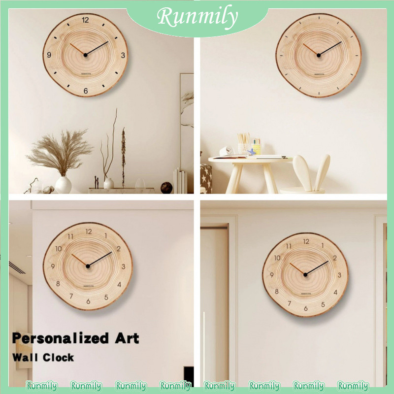 Nordic Clock Living Room Wall Clock Minimalist Art Ring Bedroom Silent ...