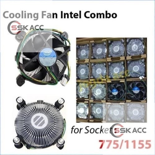 Fan Processor Intel Combo LGA 775 1155 Heatsink Cooler Fan Processor ...