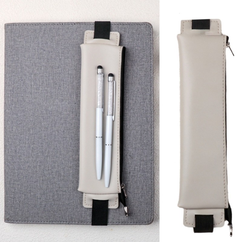 Seas Pen Holder Leather Pen Sleeve Pouches with Adjustable Elastic ...