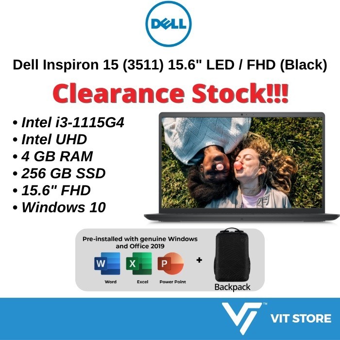 DELL Inspiron 15 3511 Komputer riba Intel Core i3-1115G 4GB 256 SSD ...