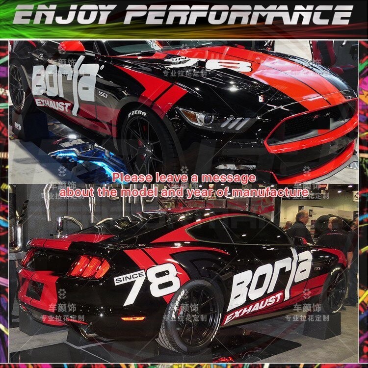 Graphic Sticker Stripe Body Kit for Ford Mustang GT Xenon Skirt Chin ...